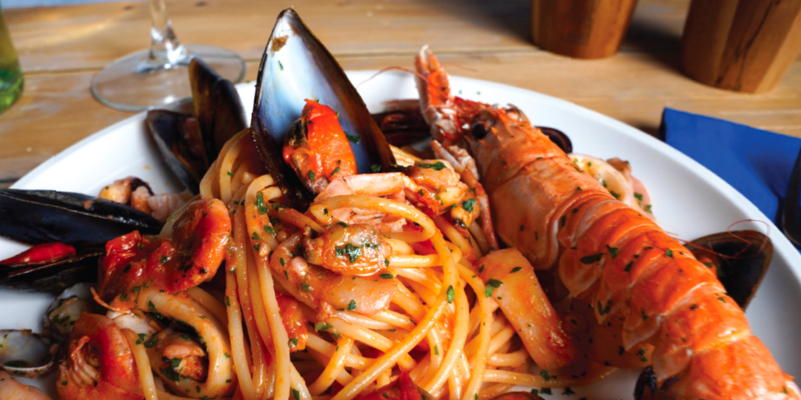 Seafood Spaghetti Recipe - with Shrimp, Clams and Mussels!