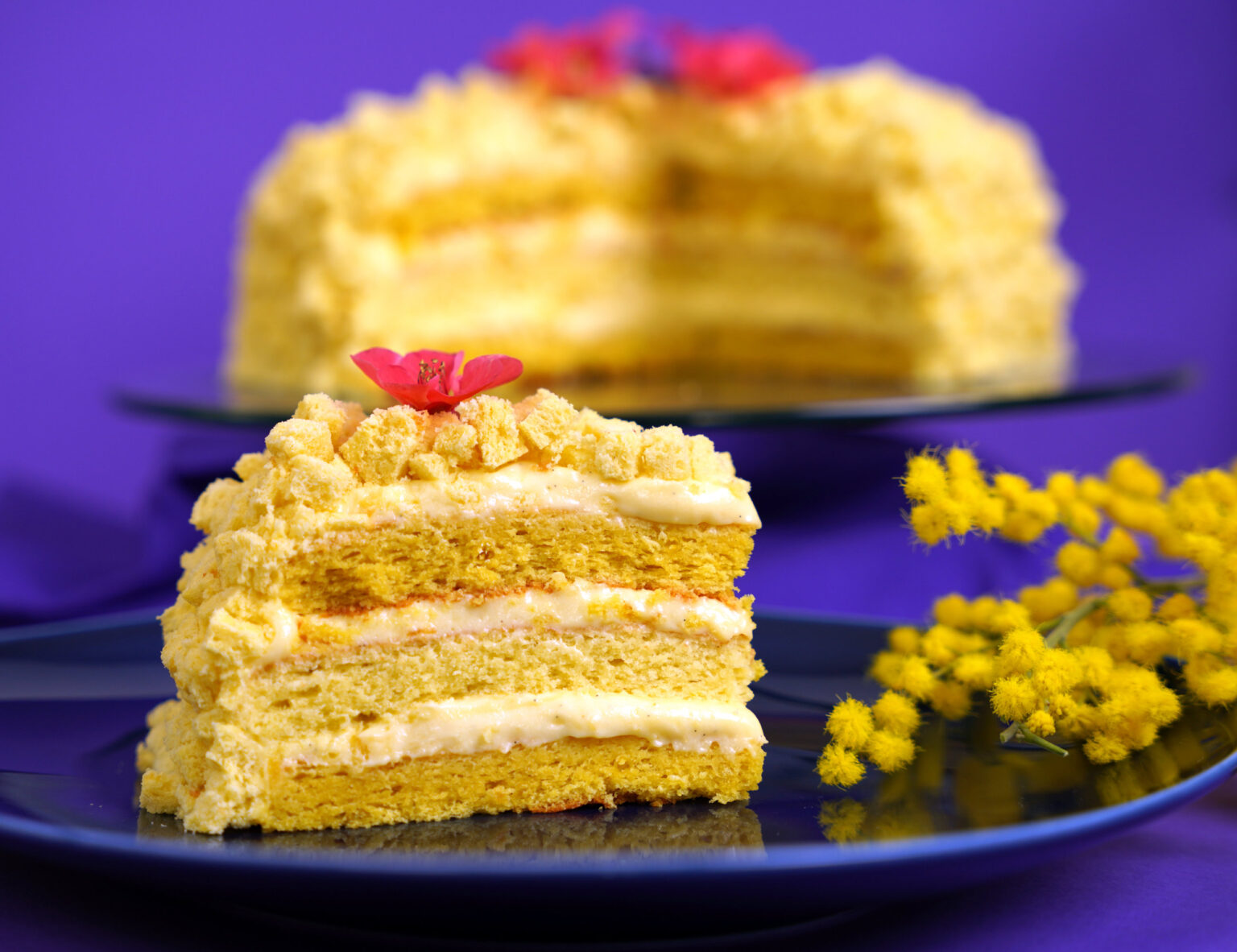 Italian Lemon Cake (Torta Mimosa) - Women's Day Dessert!