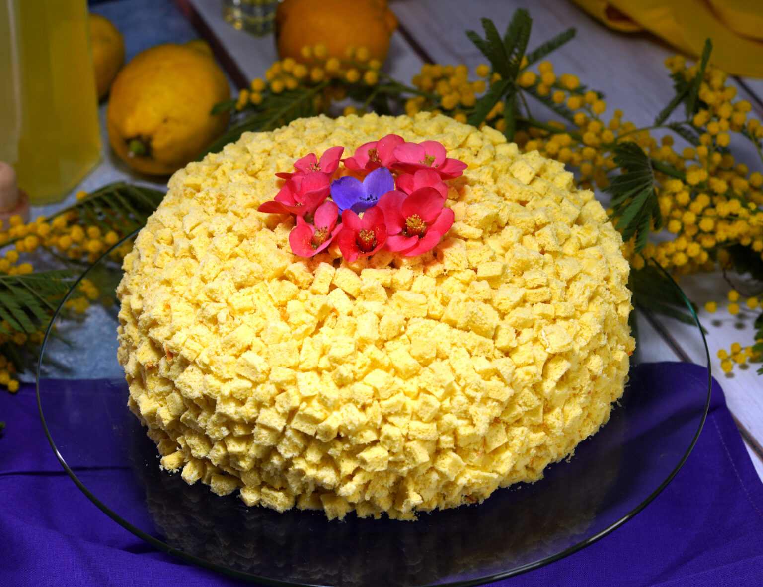 Italian Lemon Cake (Torta Mimosa) - Women's Day Dessert!