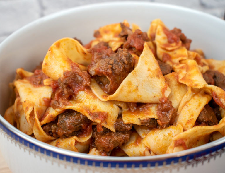 Wild Boar Ragu Sauce with Pappardelle Pasta - Authentic Italian!